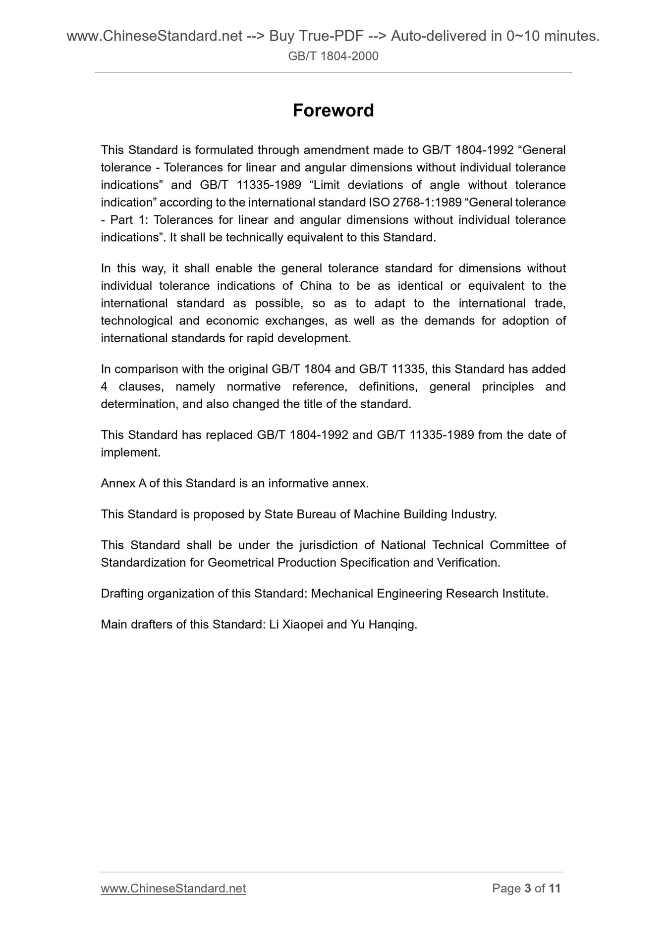 GB/T 1804-2000 English PDF (GB/T1804-2000) – www.ChineseStandard.us (www.ChineseStandard.net)