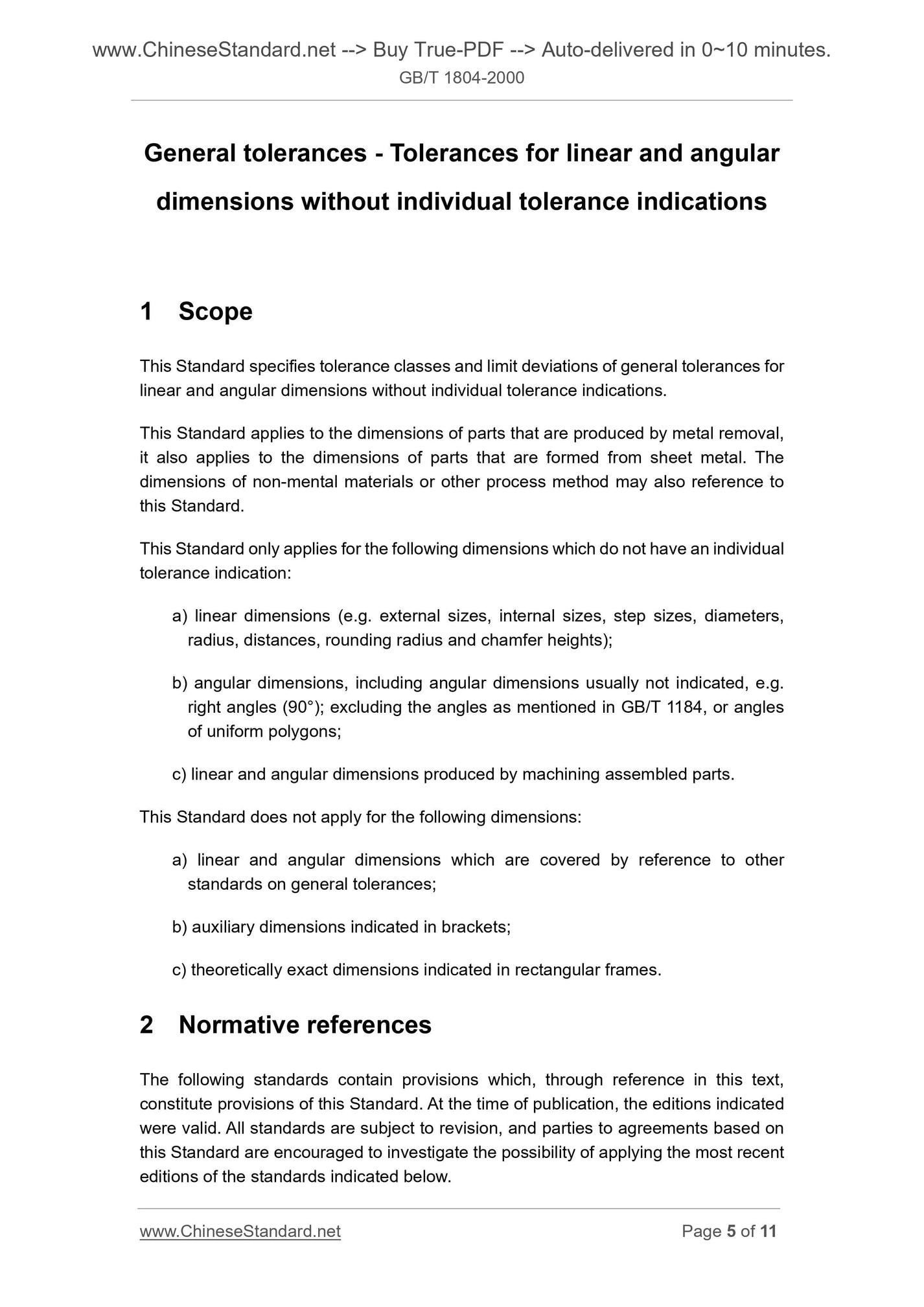 GB/T 1804-2000 English PDF (GB/T1804-2000) – www.ChineseStandard.us (www.ChineseStandard.net)