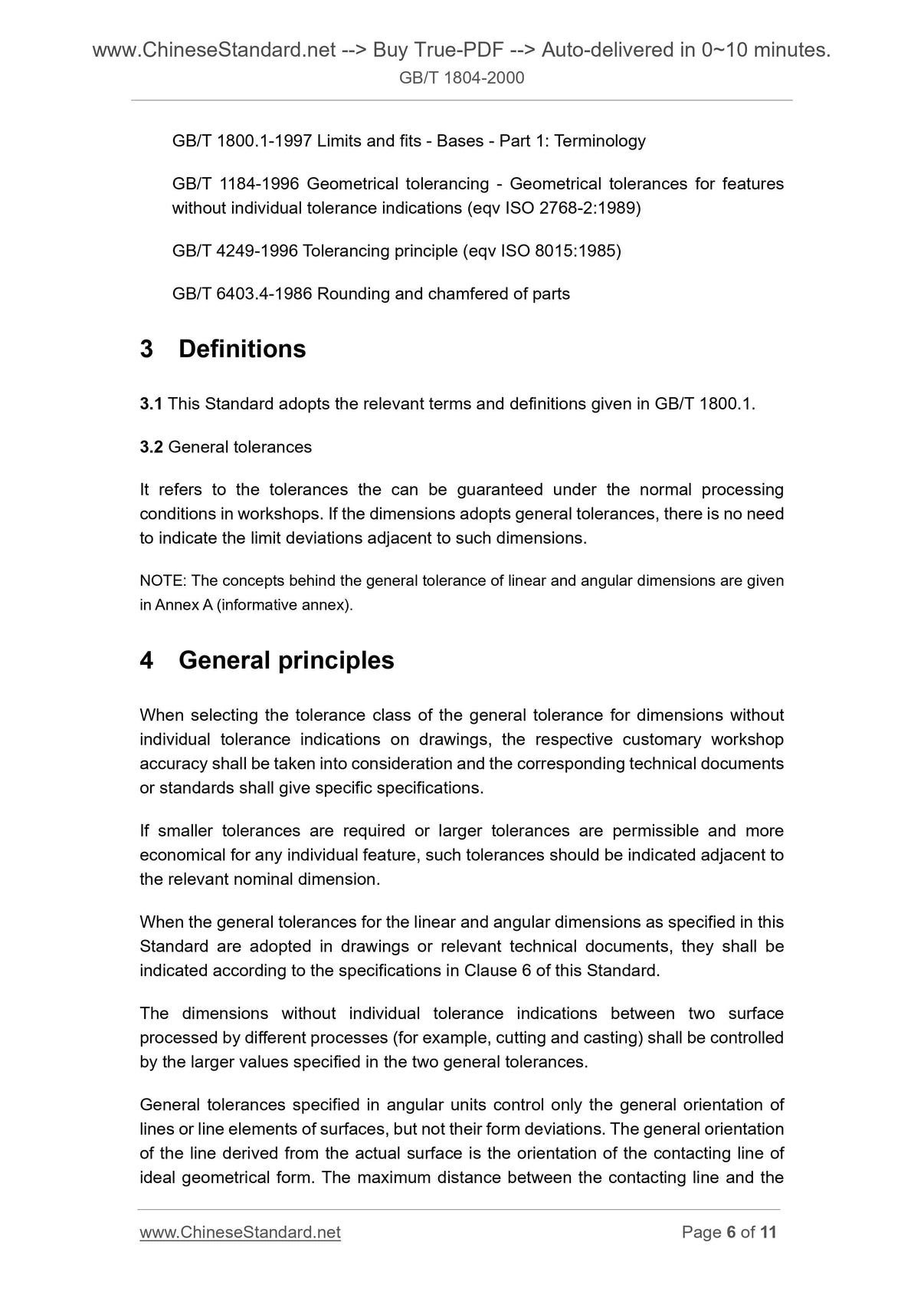 GB/T 1804-2000 English PDF (GB/T1804-2000) – www.ChineseStandard.us (www.ChineseStandard.net)
