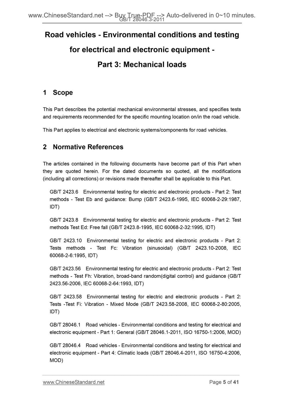 GB/T 28046.3-2011 English PDF (GB/T28046.3-2011) – www.ChineseStandard.us (www.ChineseStandard.net)