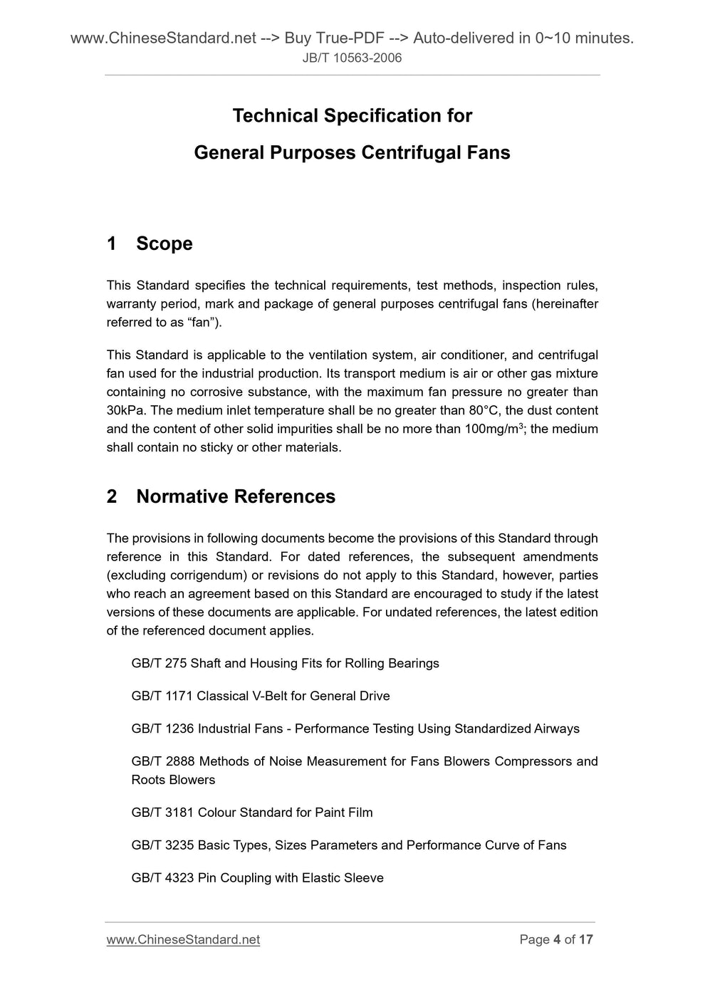 JB/T 10563-2006 English PDF (JB/T10563-2006) – www.ChineseStandard.us (www.ChineseStandard.net)